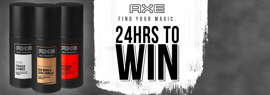24hrs to WIN AXE's all three, new scents! - MANBOX