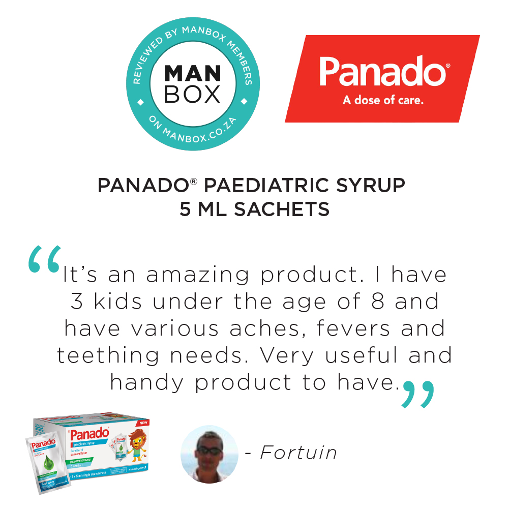 Manbox Buy-To-Try: Panado® Paediatric Syrup 5 ml sachets - MANBOX