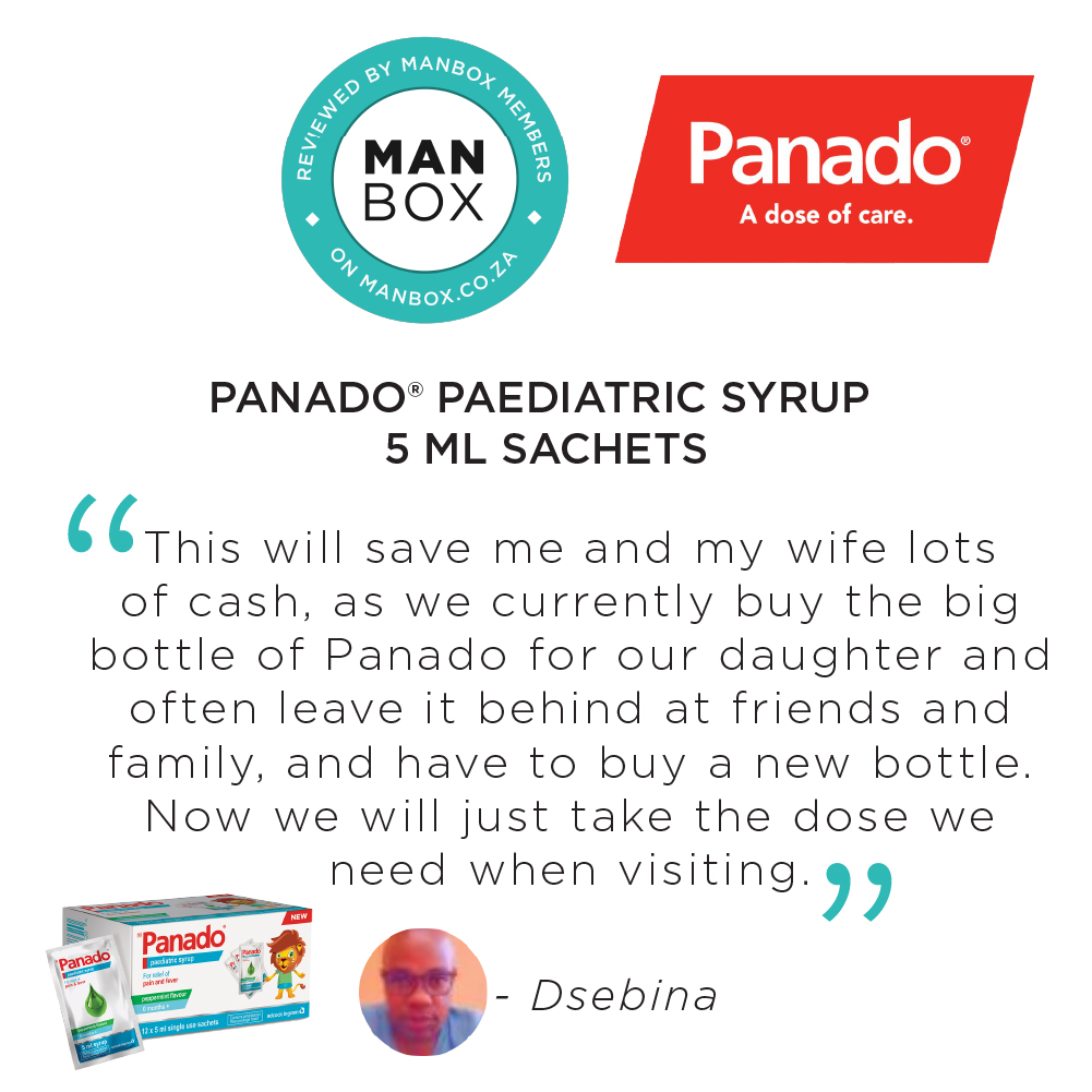 Manbox Buy-To-Try: Panado® Paediatric Syrup 5 ml sachets - MANBOX