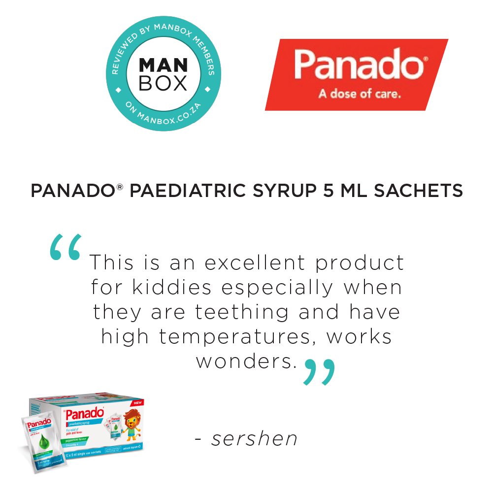 Manbox Buy-To-Try: Panado® Paediatric Syrup 5 ml sachets - MANBOX